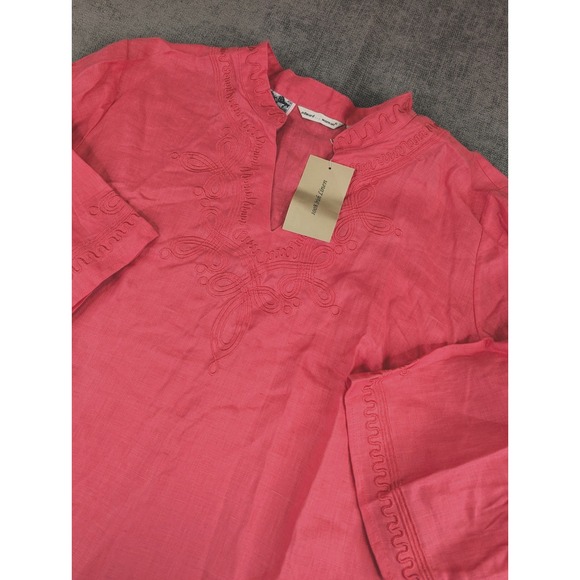 Tops | Nwt Edward Women Top 3x Linen Lagenlook Coastal 34 Sleeve Tunic ...